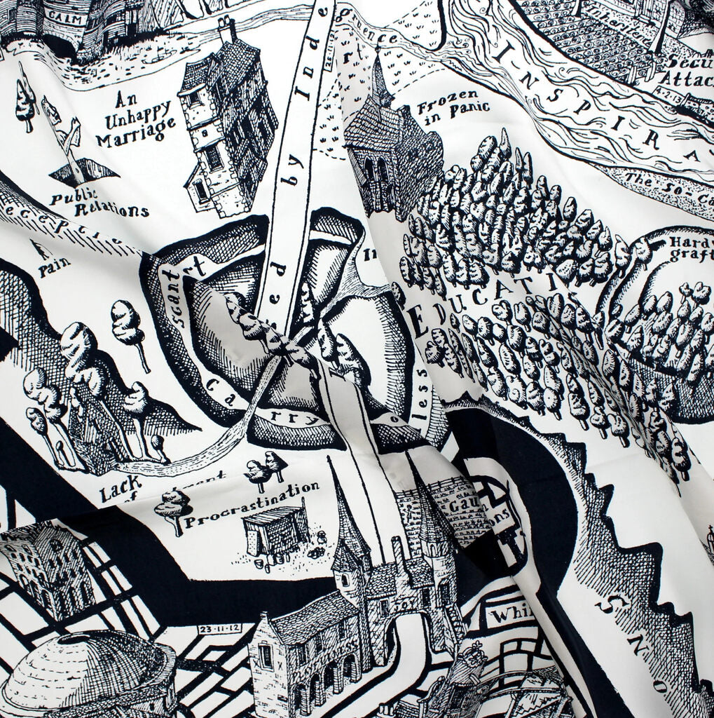 GRAYSON PERRY- MAP OF DAYS SCARF – ARTS LIMITED